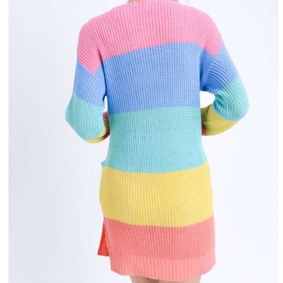 Love Tree | Sweaters | Hostpickrainbow Colored Cardigan | Poshmark